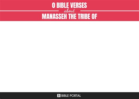 43 Bible Verses About Manasseh The Tribe Of