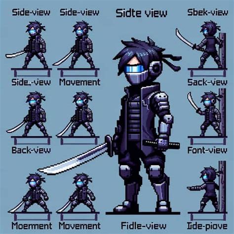 Pixel Art Character Run Sprite 32x32 Pixel Animation Ai Art