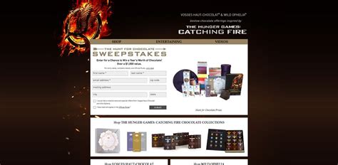 Vosges Haut Chocolats The Hunger Games Catching Fire Sweepstakes