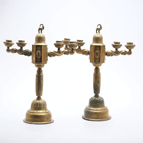 Candelabras A Pair Brass Neue Münchner Kunst Germany First Half Of