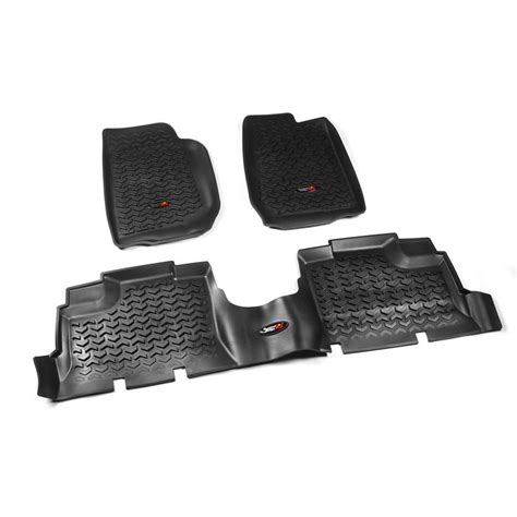 Floor Liners Kit Black By Rugged Ridge 07 18 Jeep Wrangler Jku