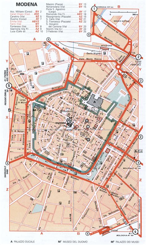 Modena Map With Attractions Tourist Map Of Modena Italy Printable Modena Map In Pdf Format