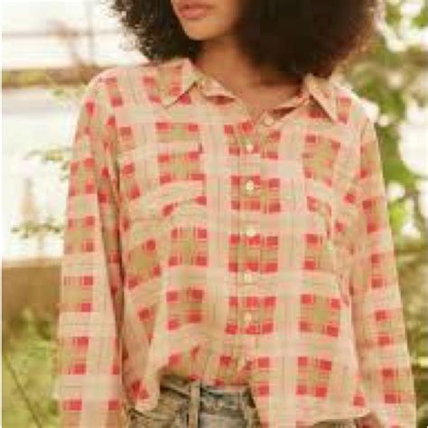 The Great Tops Nwt 296 The Great Scouting Plaid Button Down Long