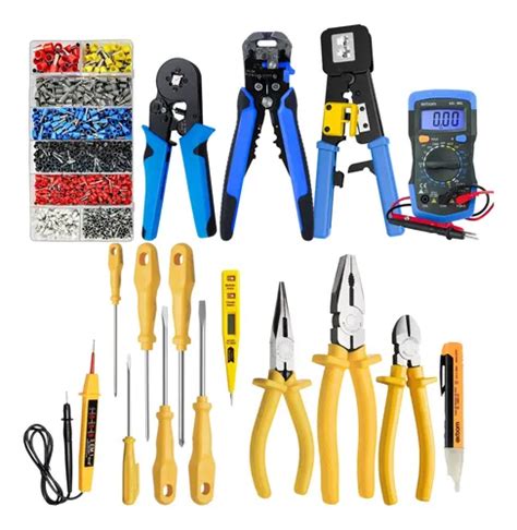 Jogo Alicates Eletricista Instalador Automação 17 Peças Parcelamento Sem Juros