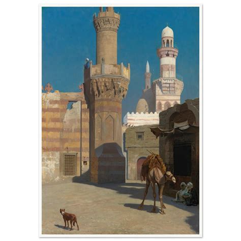 Une Journée Chaude Au Caire Devant La Mosquée Art Print Jean Leon