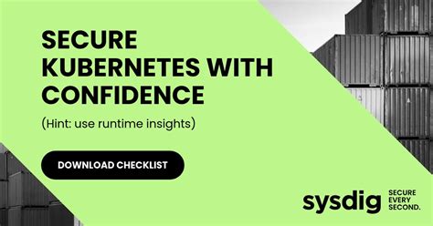 Guide 5 Steps To Securing Kubernetes Checklist Sysdig