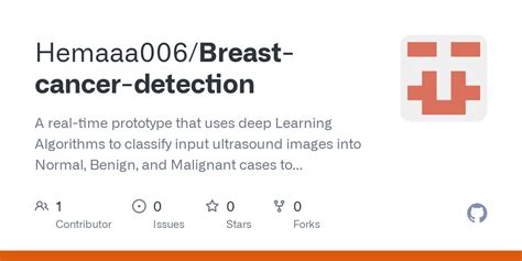 Github Hemaaa Breast Cancer Detection A Real Time Prototype That Uses Deep Learning