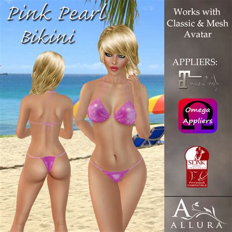Second Life Marketplace Pink Pearl Bikini