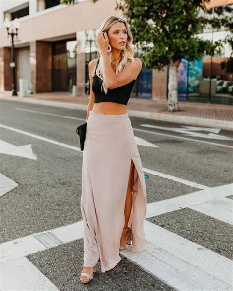 Slit Skirt Outfits