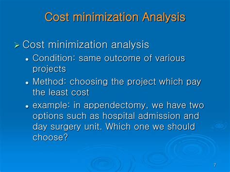 Cost Minimization Analysis Example At Charles Bolden Blog