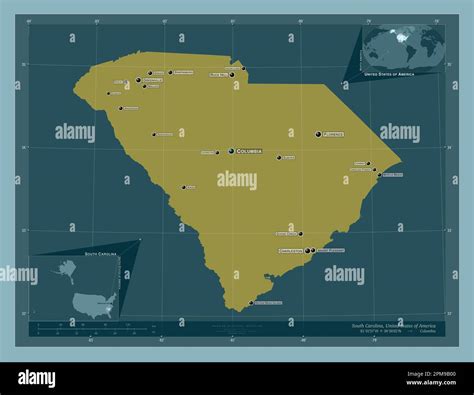 South Carolina Map With Cities Names Map Of South Carolina Shows