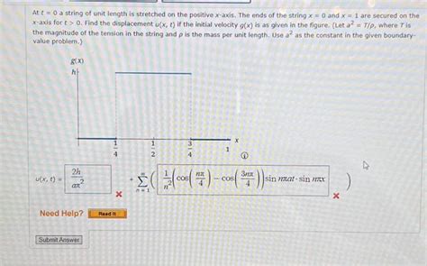 At T0 A String Of Unit Length Is Stretched On The