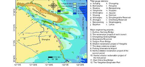 Bathymetry Map Showing The Distribution Of Tidal Gauge Stations An