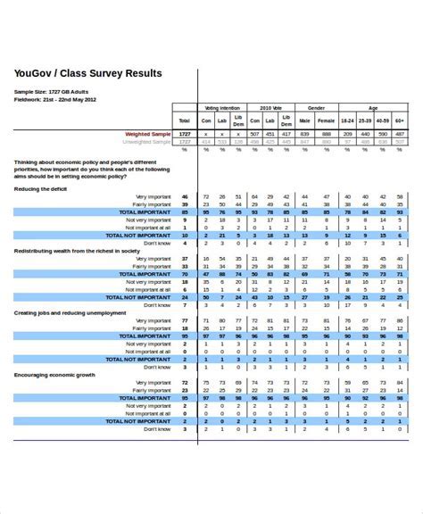 Questionnaire Excel Template
