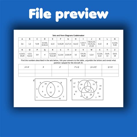 Sets And Venn Diagrams Codebreaker Andy Lutwyche