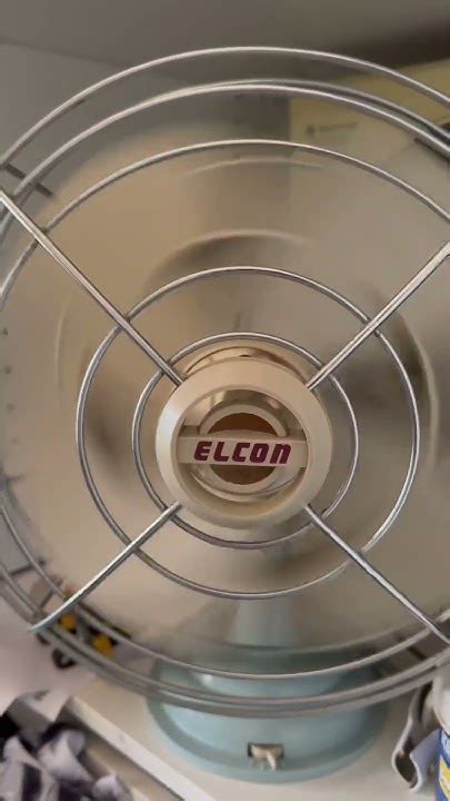 Restored 1950s Elcon Desk Fan Bluecream Colour Youtube