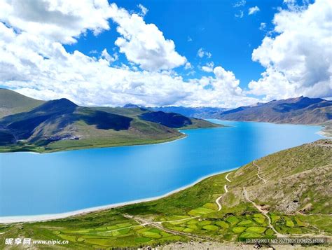 碧水蓝天摄影图 山水风景 自然景观 摄影图库 昵图网