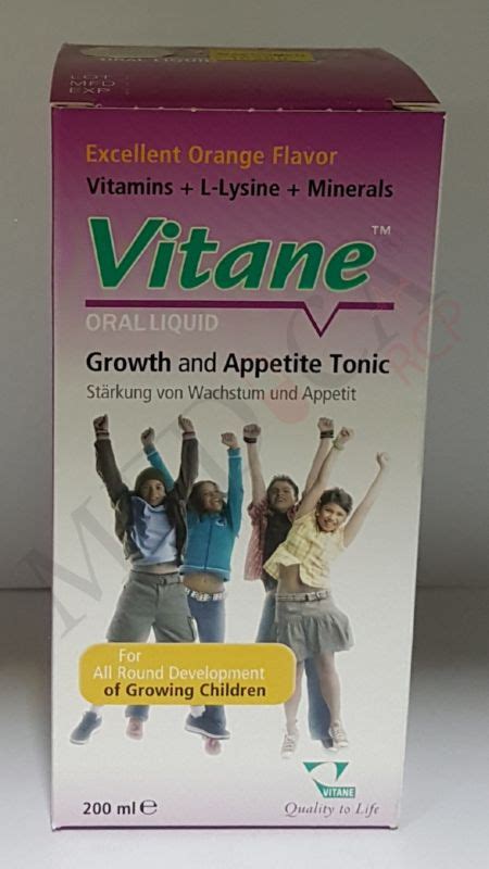 Medica Rcp Vitane Liquid Indications Side Effects Composition