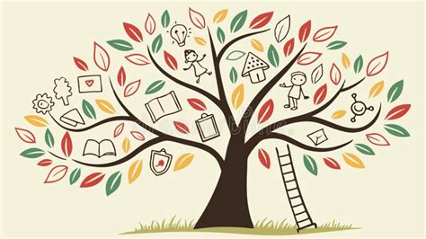 Tree With Leaf Books And Birds Knowledge Sharing Learning Community