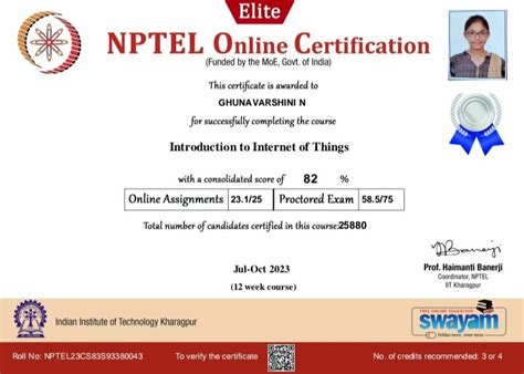 Ghunavarshini N On Linkedin Nptel Iot Continuouslearning