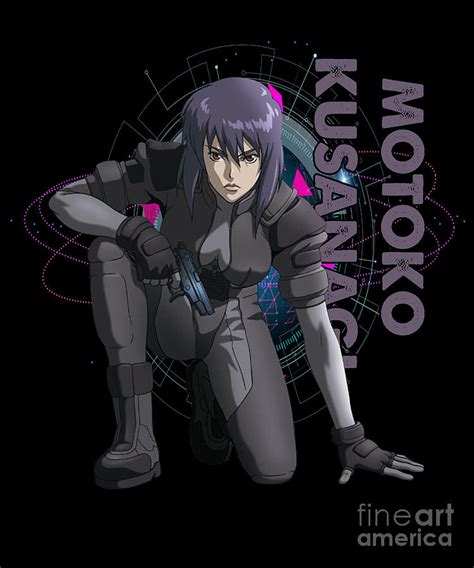 Ghost In The Shell Kusanagi Motoko Drawing By Anime Art Pixels
