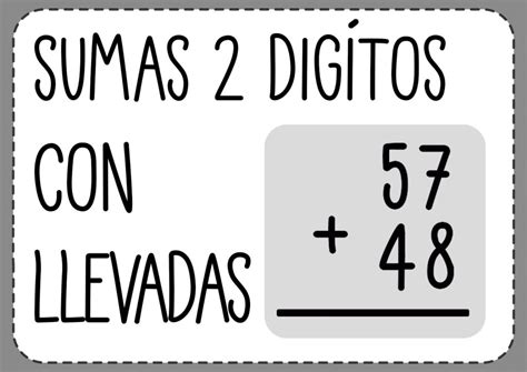 Sumas De 2 Digitos Con Llevadas