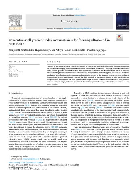 Concentric Shell Gradient Index Metamaterials For Focusing Ultrasound