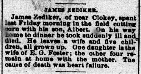 James F Zediker 1854 1896 Find A Grave Memorial