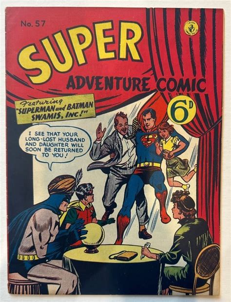 1955 Super Adventure Comic 57 Australianuk Golden Age Comic Rare