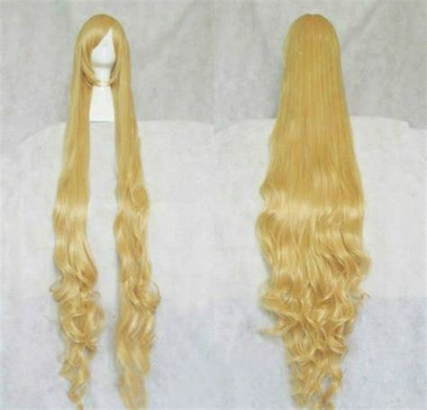 Long Blonde Wavy Wig 150cm Cosplay Anime Characters Cartoon Ebay Idées Cheveux Longs