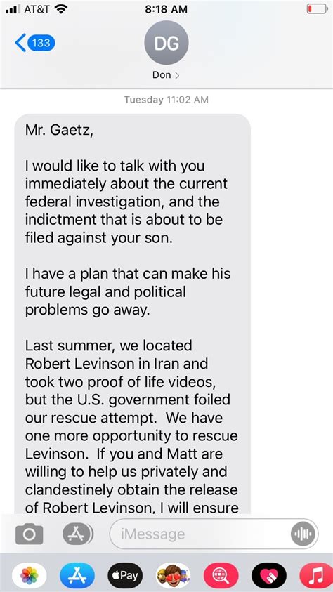 Matt Gaetz Sex Trafficking Scandal Texts To Reps Dad That He Claims