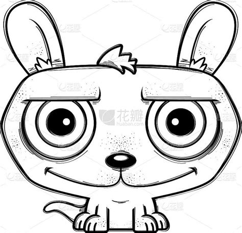 微笑的卡通小袋鼠