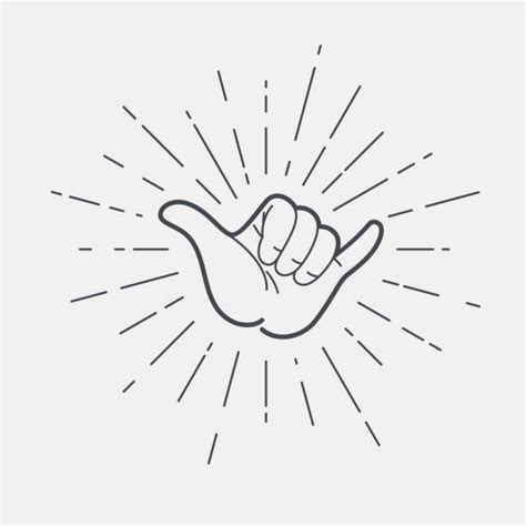 870 Shaka Sign Stock Illustrations Royalty Free Vector Graphics