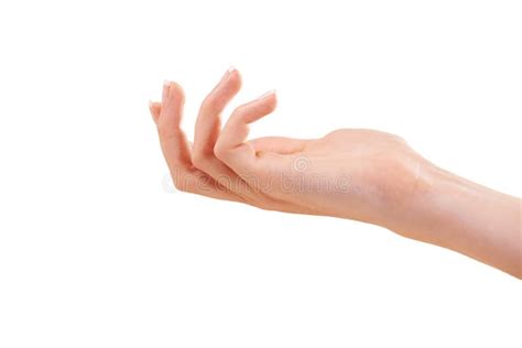 Holding Her Hand Out For Fresh Hand Treatment A Womans Hand Stock