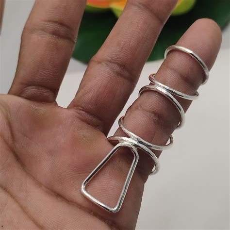 Sterling Silver Arthritis Splint Ring Eds Lateral Support Etsy
