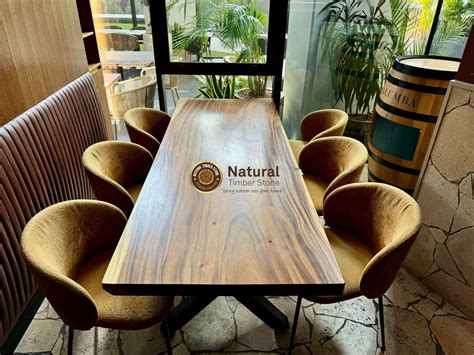 Rectangle Tabletop Natural Timber Stone