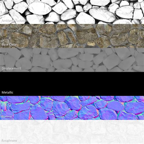 Rubble Stone Wall Texture Mossy Tan Poliigon