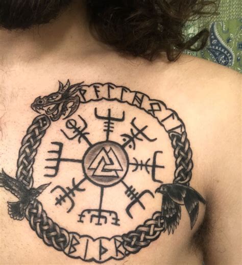Valknut Chest Tattoo Villagaret