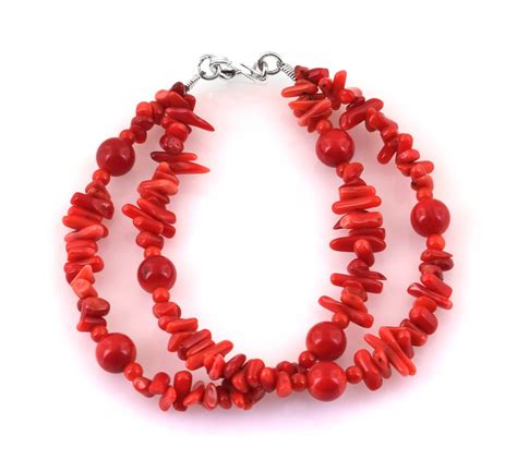 Sterling Silver Dyed Bamboo Beads Handmade Brac Elet