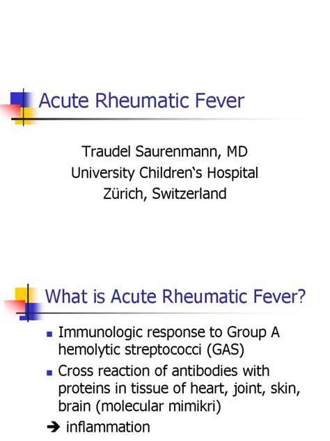 4 Rheumatic Fever Streptococcus Infection