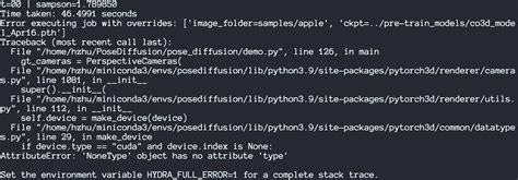 Error Executing Job With Overrides · Issue 17 · Facebookresearchposediffusion · Github