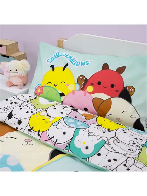 Squishmallows Reversible Duvet Cover And Pillowcase Set Single Multi