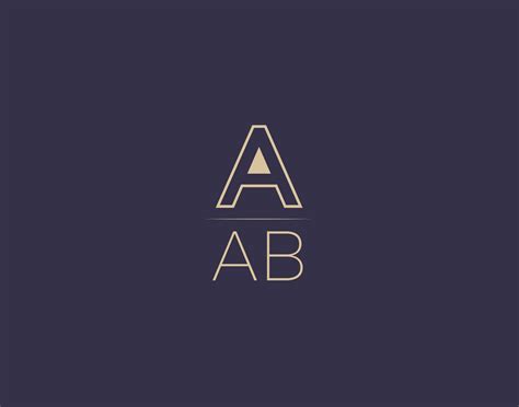Aab Letter Logo Design Modern Minimalist Vector Images 19584451 Vector