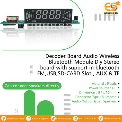 Decoder Board Audio Wireless Bluetooth Module Diy Stereo Board With Support In Bluetooth Fm Usb