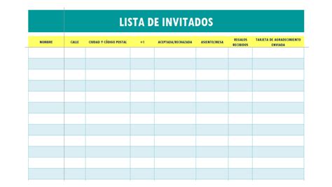 Plantilla De Lista De Excel