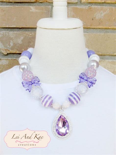 Princess Sofia Amulet Chunky Bubble Gum Necklace