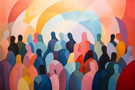 Abstract Unrecognizable Figures With Colorful Background Diversity And Inclusion Generative Ai