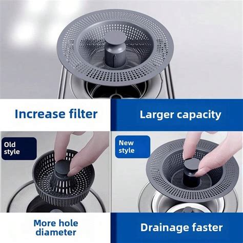 Stainless Steel Kitchen Sink Strainer Pop Up Filter Sink Drain Cover