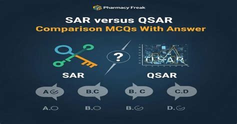 Sar Versus Qsar Comparison Mcqs With Answer