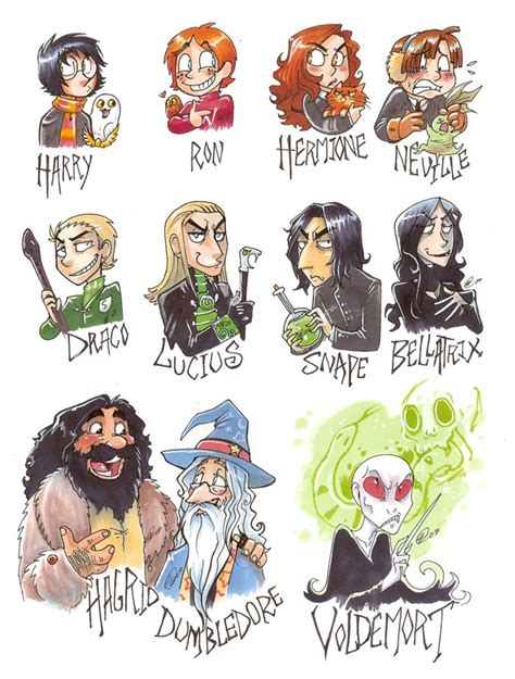 How To Draw Harry Potter Characters Cartoon
